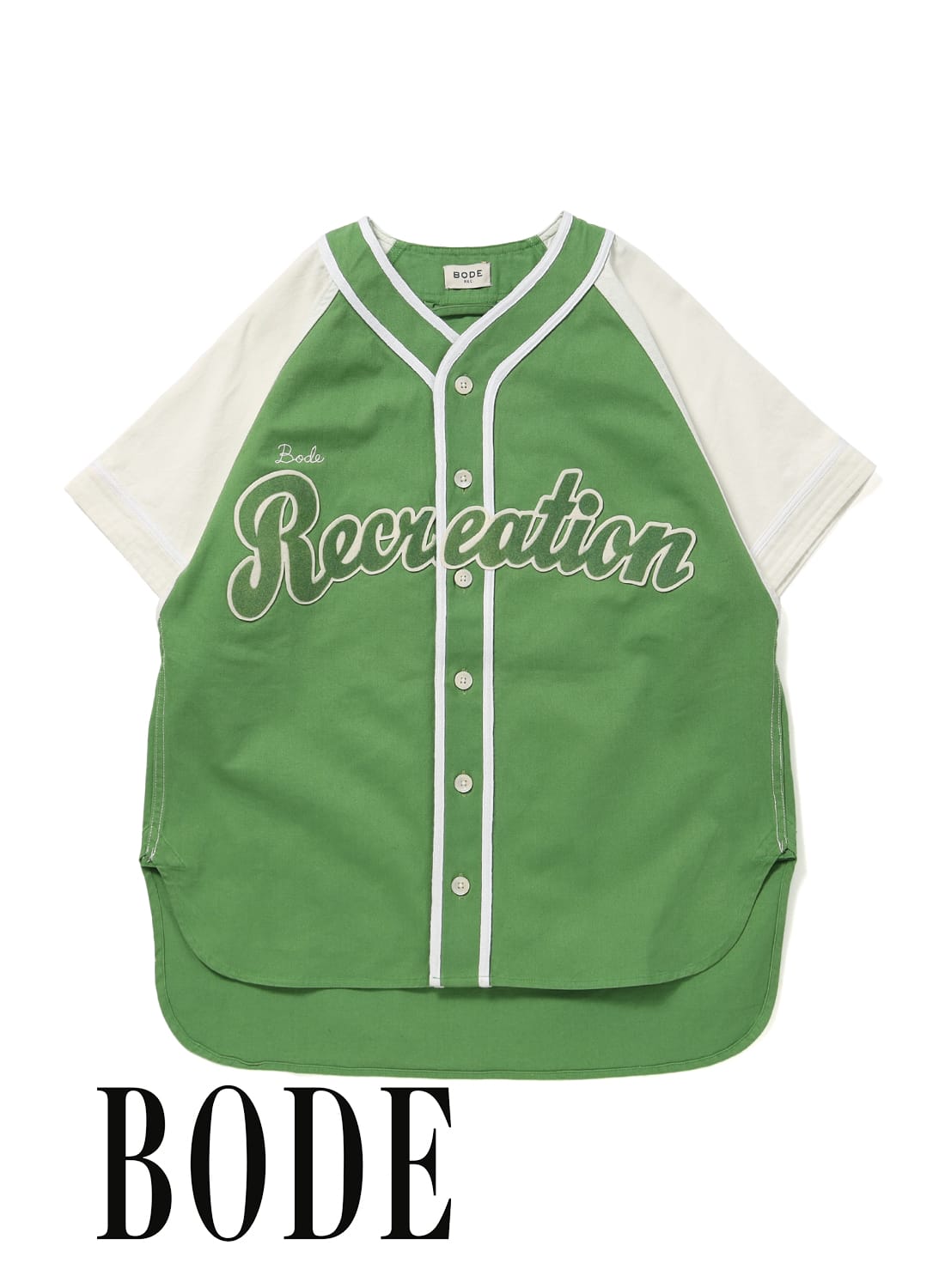 BODE（ボーディ）BASEBALL SHIRT（ベースボールシャツ）コットン シャツ 半袖 ユニフォーム 野球 コットン メンズ MRS25SH02