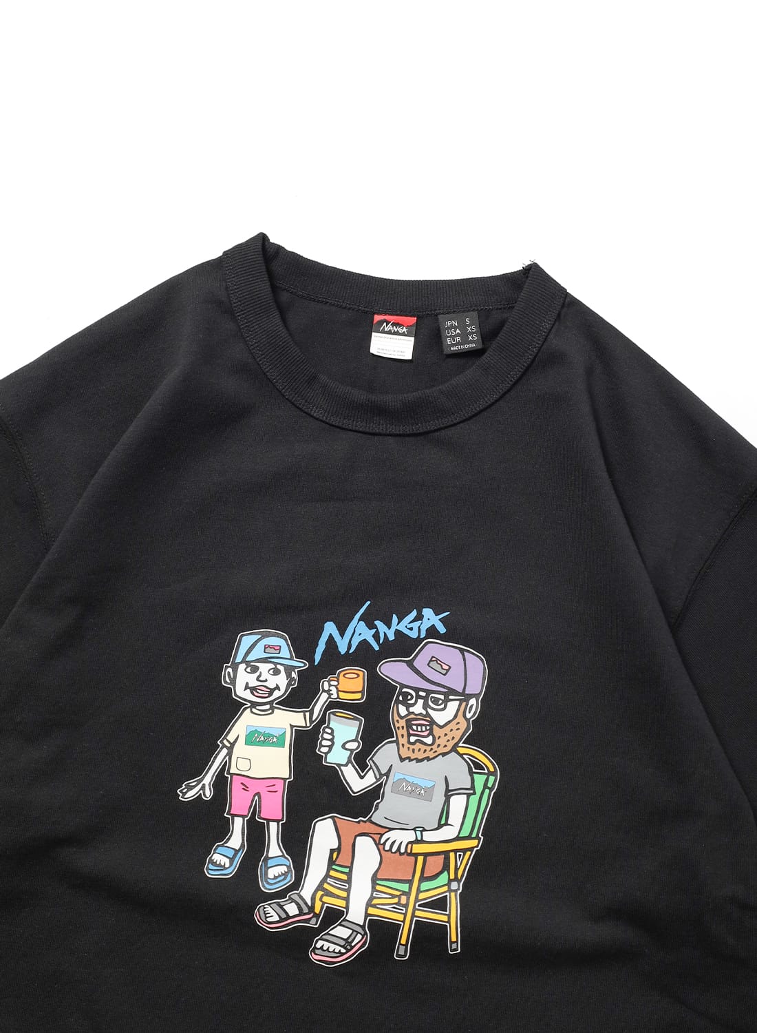 NANGA（ナンガ）ECO HYBRID TEE（エコハイブリッドティー）（FAM PT) 25SS Tシャツ 半袖 クルーネック プリントT ウシオ